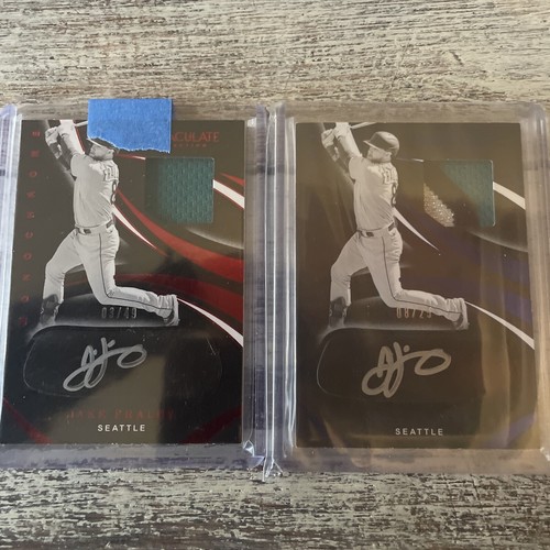 2 2020 Immaculate Monochrome Jersey Autograph Lot Jake Fraley Seattle ...