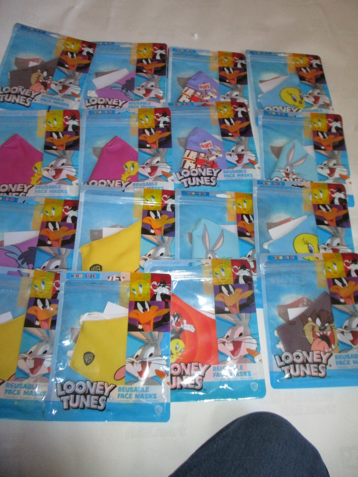 BE PREPARED! NEW Lot of 16 Reusable Kids Face Mask Loony Tunes 4 Adult ...