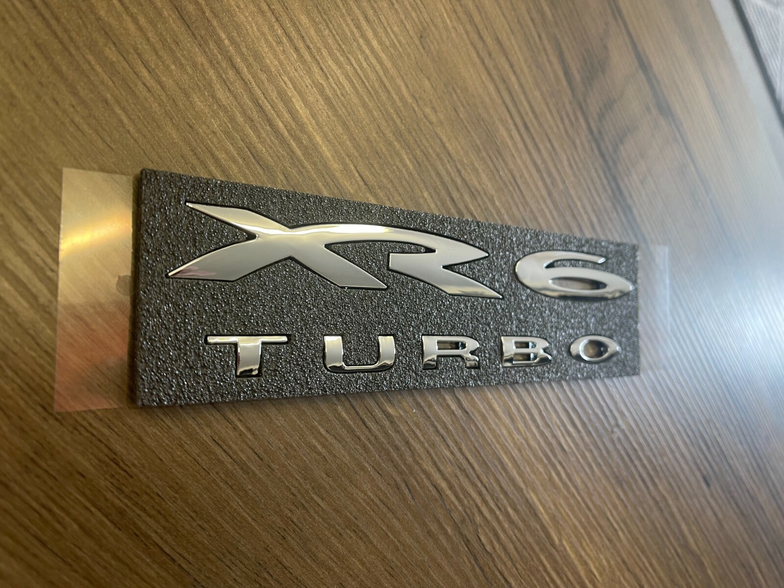 SILVER CHROME XR6 TURBO BADGE, NEW NEVER USE CONDITION, SUIT BA BF FG ...