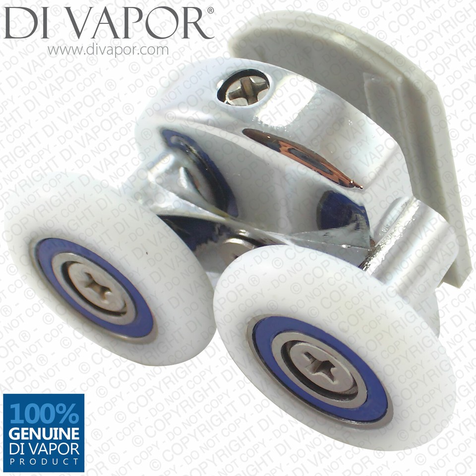Di Vapor (R) Metal Double Shower Door Top Roller 6mm to 8mm Glass ...