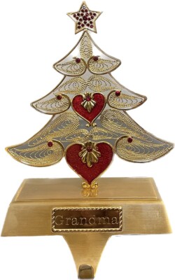 THINGS REMEMBERED CHRISTMAS TREE STOCKING HOLDER with Crystals | eBay