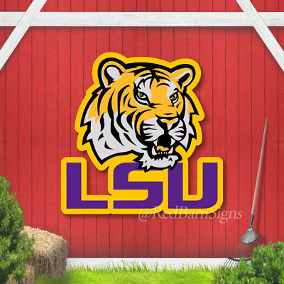 LSU Tigers Logo - Die Cut Laminated Vinyl Sticker | eBay