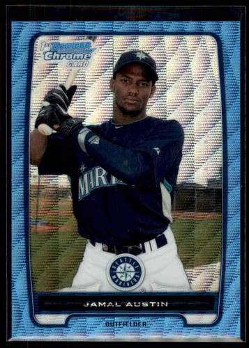 2012 Bowman Chrome Blue Wave Refractors Jamal Austin #BCP146 Seattle ...