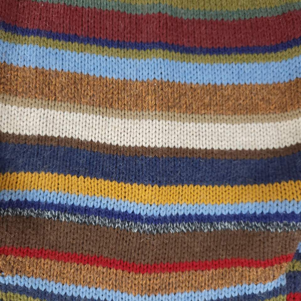 DOLCE & GABBANA ITTERRE Multicolor Striped Chunky Knit Full Zip ...