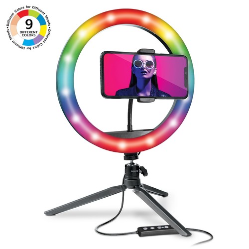 Bower 10-In. RGB Selfie Desktop Ring Light Studio Kit (wa-rgb10tt ...