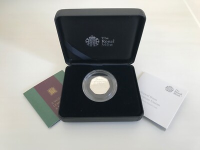 2020 Silver Proof Royal Mint Brexit A Vote to Leave Fifty 50 Pence | eBay