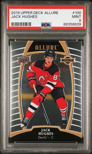 2019 Upper Deck Allure #100 Jack Hughes Rookie Card New Jersey Devils ...