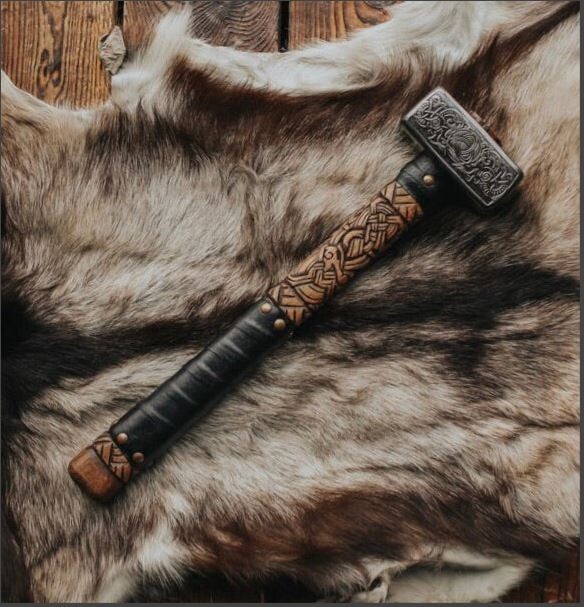 MDM Custom Handmade Viking Hammer, Thor Hammer. Custom Hammer & Rose ...
