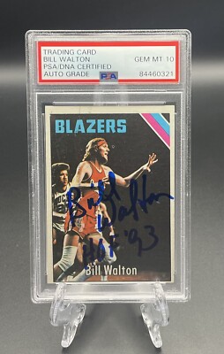 Bill Walton Autograph Signed 1975 Topps 2nd Year Card w/ HOF 93 - PSA ...