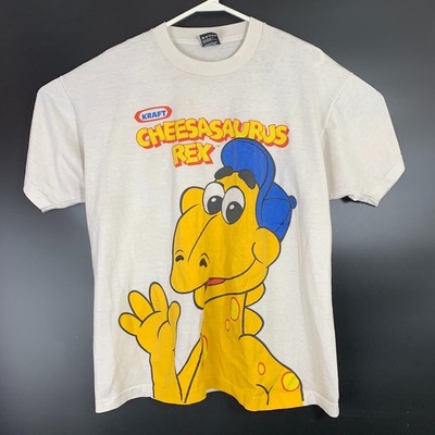Vintage RARE 90s Kraft Mac and Cheese Cheesasaurus Rex Tee XL White | eBay