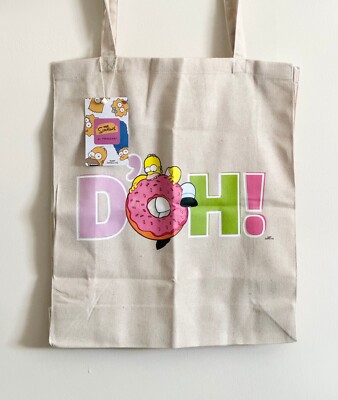 The Simpsons Homer Tote Bag Primark Supermarket Homer Doh Donut Cartoon ...