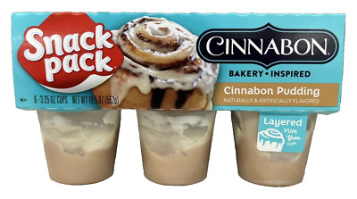 Snack Pack Cinnabon Bakery Inspired Cinnabon Cinamon Roll Pudding Cups ...
