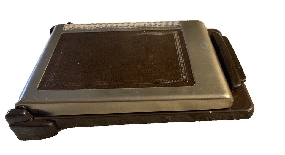 BATES CAVALIER Phone Index Address Book Metal Flip Top Sliding Alphabet ...