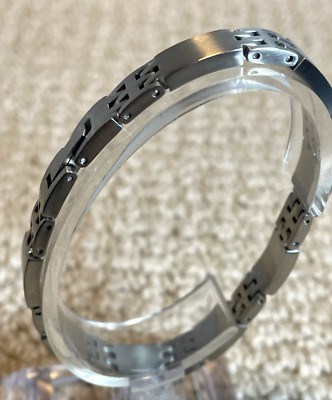 Invicta Men’s Jewelry Stainless Steel Chain Bracelet Grey Gun Metal 8 ...