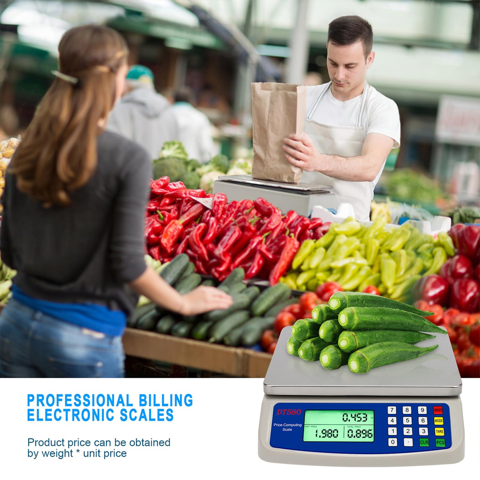 Balanza Digital Commercial 66 Libras 30 kg De Cocina Bascula Para Pesar ...