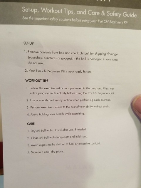 Gaiam Americas Gted1992051d Tai Chi - Beginners Kit DVD for sale online ...