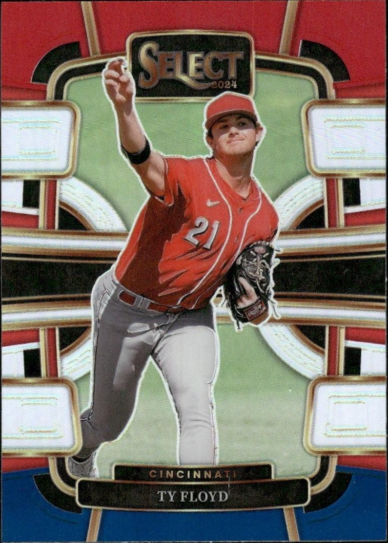 2024 Panini Select - Concourse Ty Floyd #18 Red & Blue Prizm (RC) for ...