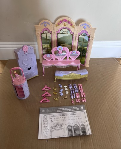 Barbie: 12 Dancing Princesses Ballet Vanity Furniture Playset Vintage ...