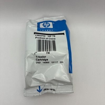 HP 75 Tricolor CARTRIDGE BRAND NEW SEALED PACKAGE NO BOX INKJET CB337W ...