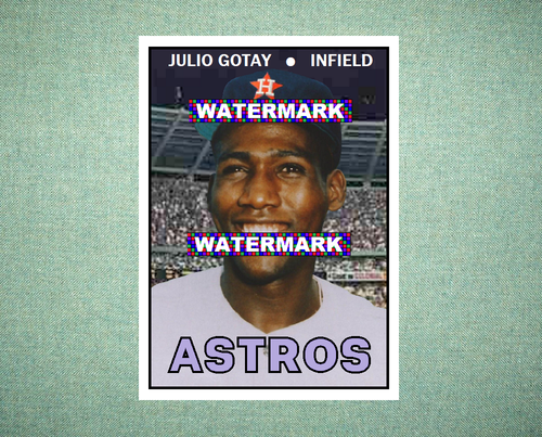 Julio Gotay Houston Astros 1967 Style Custom Baseball Art Card | eBay