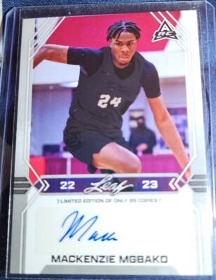 MACKENZIE MGBAKO Duke 2022-23 Leaf Basketball Autograph | eBay