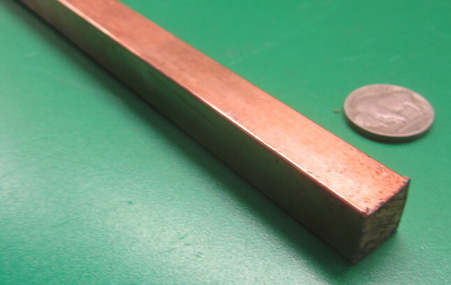 110 Copper Square Bar H02, 1/2" Thick x 1/2" Wide x 12 Inch Length | eBay