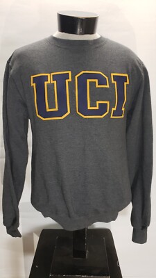 UCI IRVINE Mens Small S Stitched lettering Sweatshirt Combine ship ...