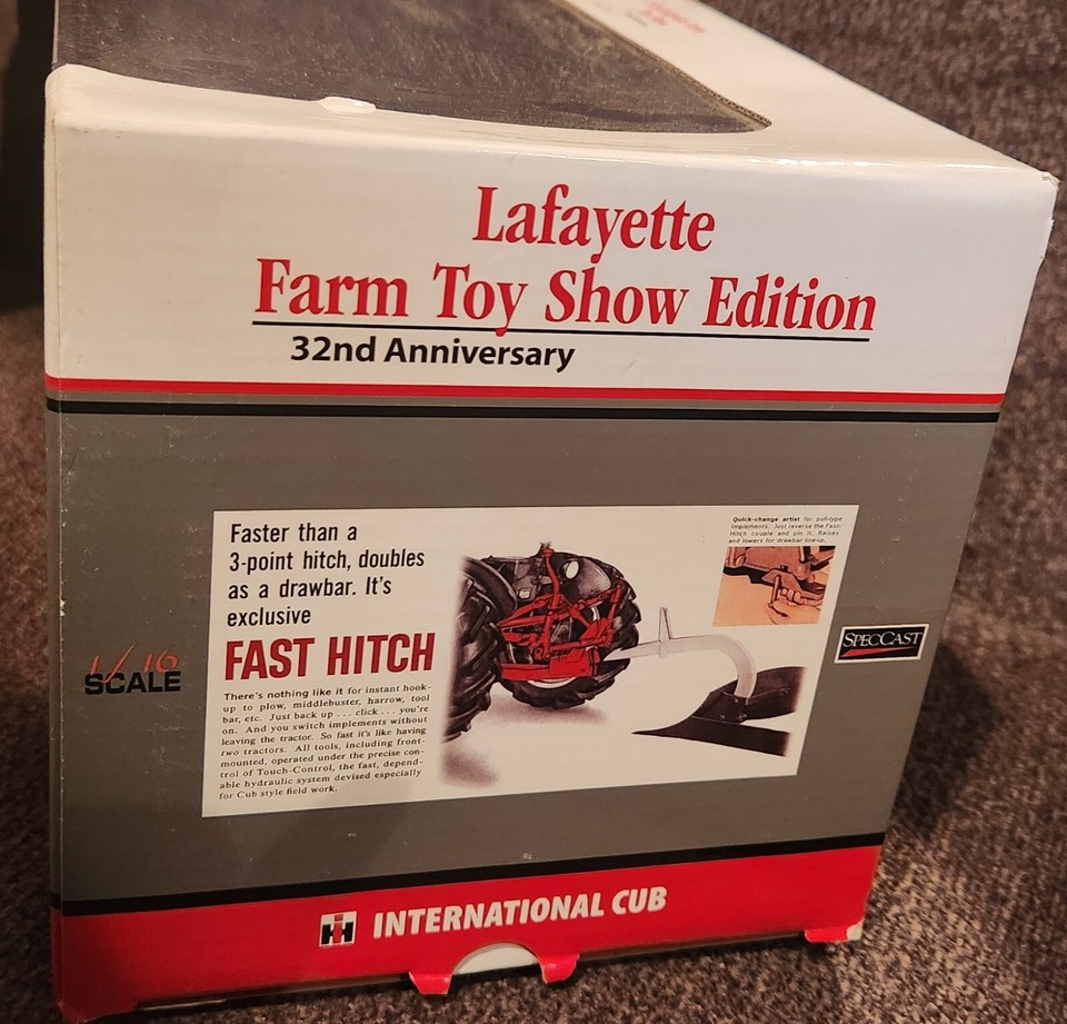 SpecCast IH International Cub With Plow 1/16 Farm Toy Tractor Lafayette ...