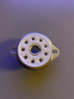 TUBE SOCKET - 9 Pin Loctal Ceramic - Chassis (TOP) Mount - Silver Plate ...