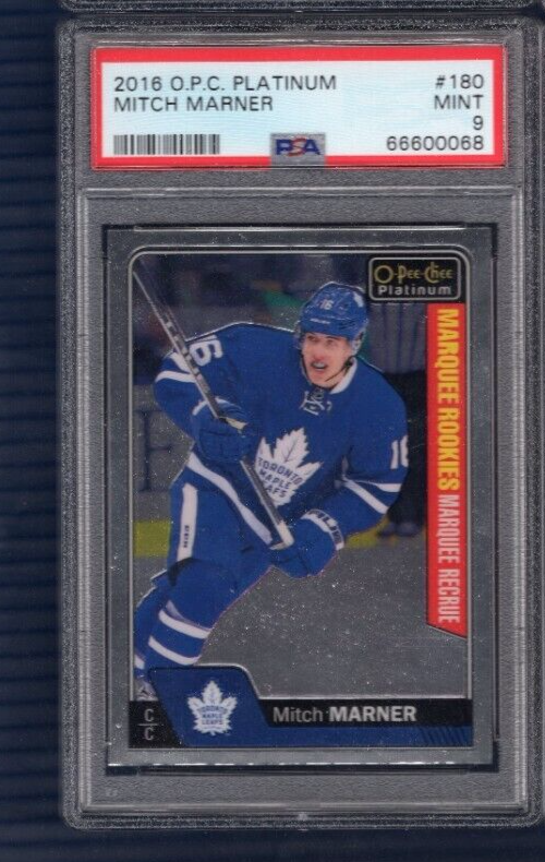 PSA 9 Mint MITCH MARNER 2016/17 OPC O-Pee-Chee Platinum ROOKIE CARD ...