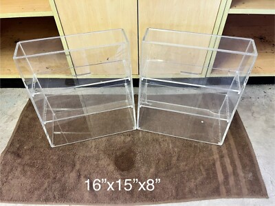 1- CLEAR ACRYLIC COUNTER TOP DISPLAY SHOWCASE 16” X 15” X 8” IN.W/DOOR ...