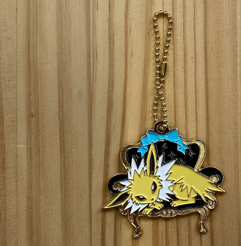 Jolteon Eevee and Antique Metal Charm Keychain Pokemon Ichiban Kuji ...