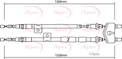 Apec CAB1139 Brake Cable for sale online | eBay UK