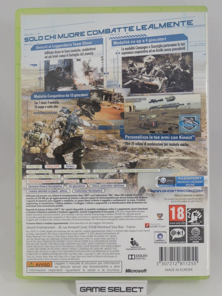 Tom CLANCY'S Ghost Recon Future Soldier Xbox 360 Pal - Original ...