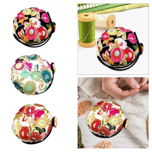 Pin Cushion Round Shaped Handcraft Pin Holder Pins Pillow Pincushions ...