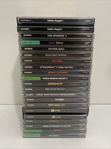 PS1 Lot Of 19 Games - Tested - Sin City N20 Driver Test Drive 5 WCW Air ...