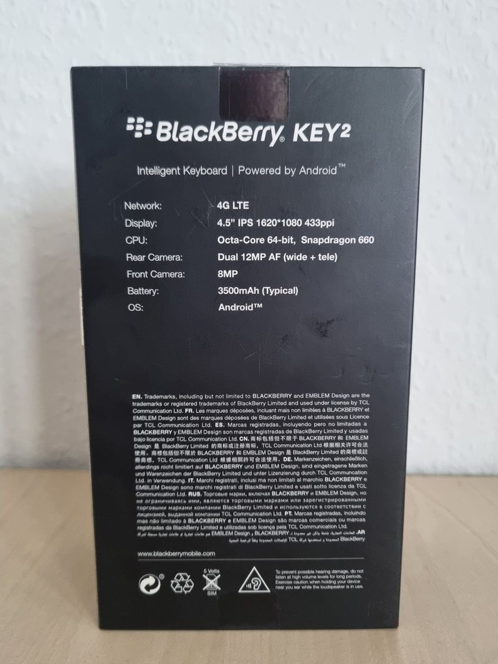 BLACKBERRY KEY2 - BBF100-1 - Schwarz 6GB + 64GB Single-SIM 4.5" bis ...