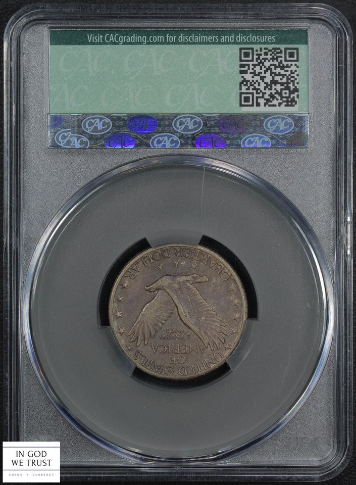 1923 S Standing Liberty Silver Quarter 25C Legacy CACG XF 40 CAC | eBay