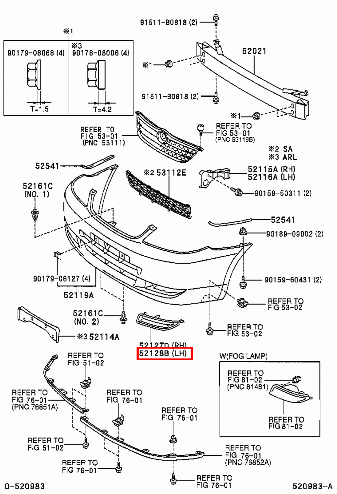 Genuine Toyota Runx ZZE124 ZZE123 LH Left Side Front Bumper Hole Cover ...