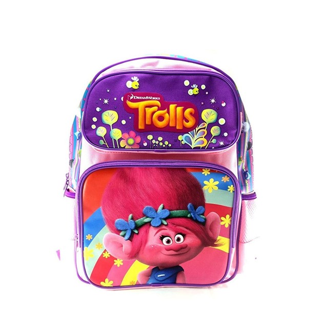 Disney 16" DreamWorks Trolls Large Light Pink School Backpack Book Bag ...