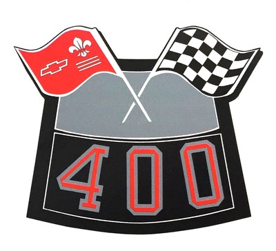 400 FLAGS CHROME AIR CLEANER DECAL CHEVY CAMARO CHEVELLE NOVA TRUCK ...