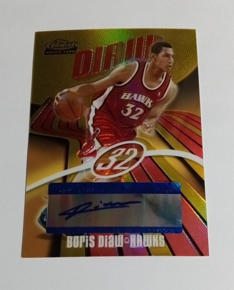 2003-04 Topps Finest - Rookie Autograph Gold Refractor #144 Boris Diaw ...