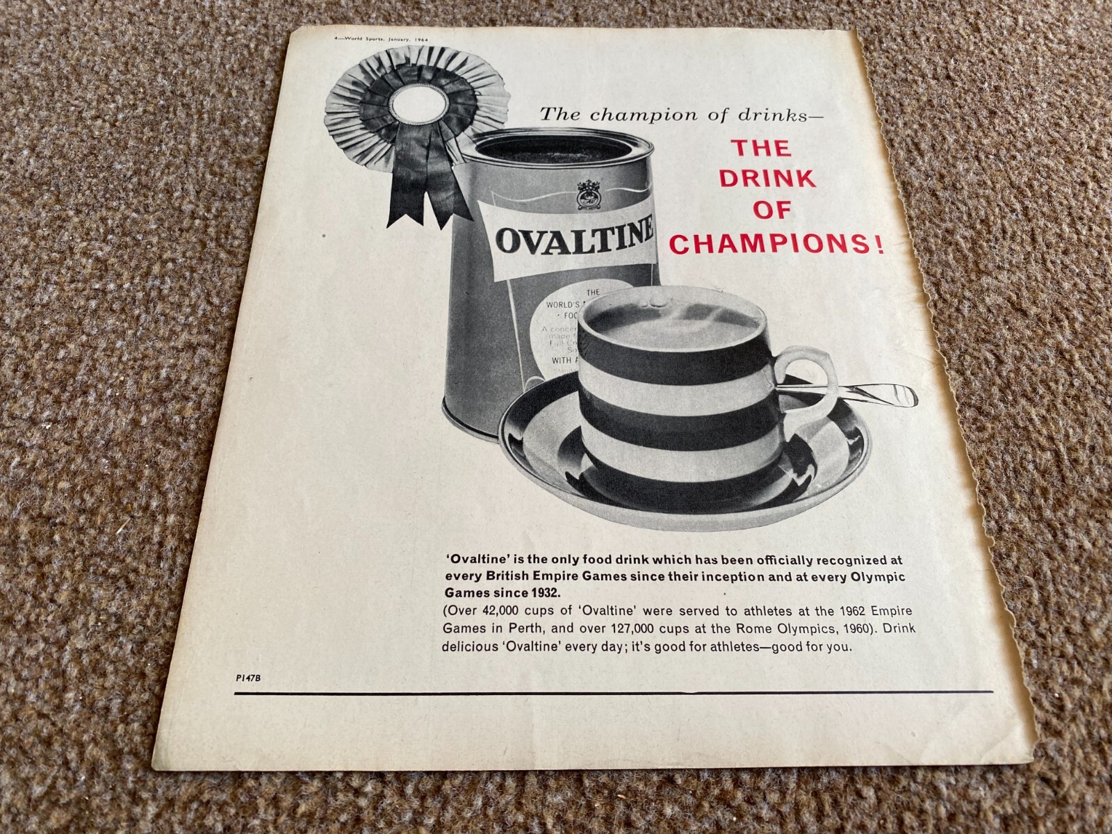 WSBK6 OVALTINE THE DRINK OF CHAMPIONS ADVERT 10X8 | eBay
