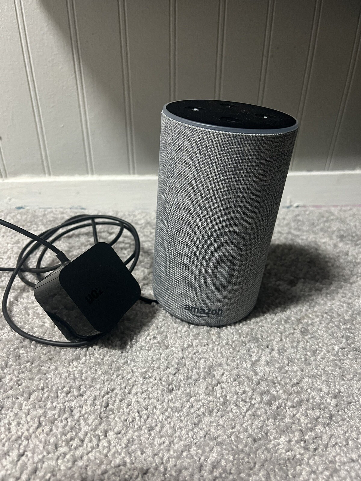 Amazon Echo (2nd Generation) Smart Assistant - Grey Fabric used once ...