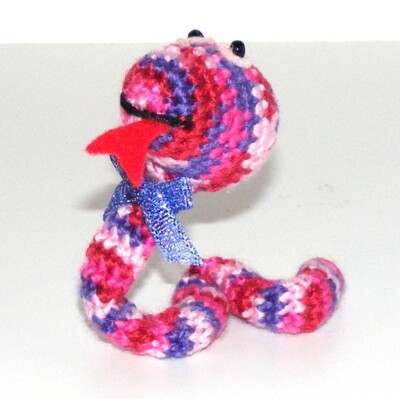 Snake, Small, Wire in Body, Bendable, 8"Long, Red, Blue and Pink ...