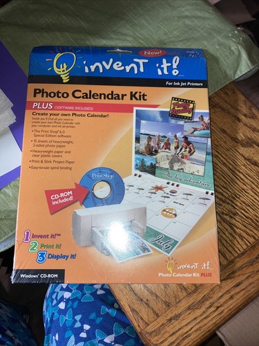 New Sealed “Invent It” Photo Calendar Kit 1999 Software (Print Shop 6.0 ...