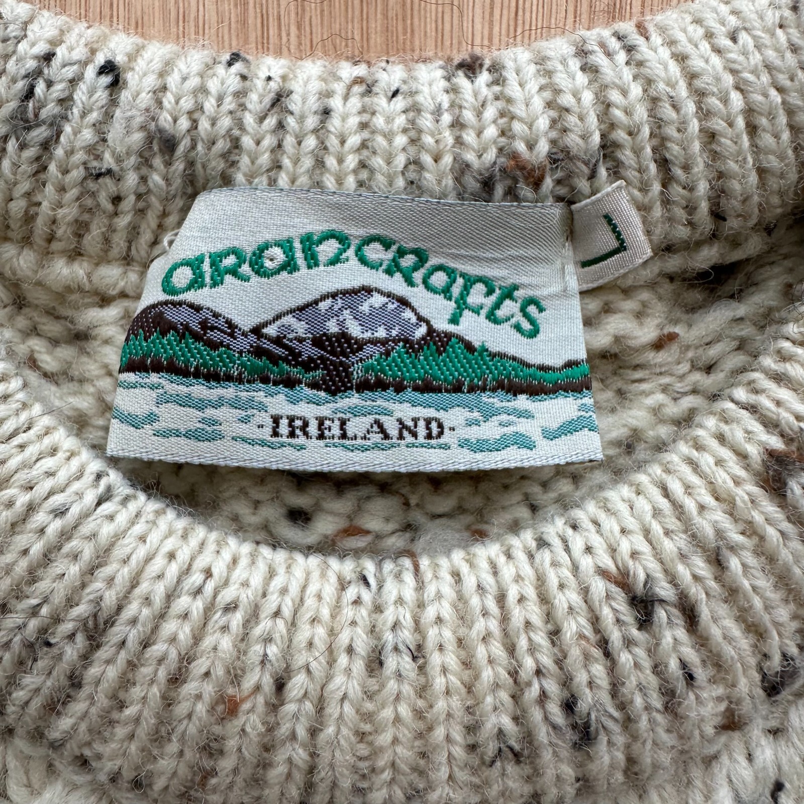 Aran Crafts Vintage Wool Fisherman’s Sweater Men’s Large Jumper