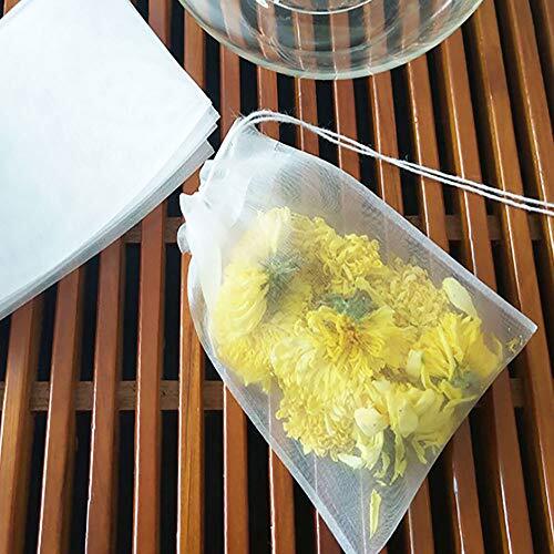 Pack Of 100 Nylon Disposable Tea Infused Filter Drawstring Bags For ...