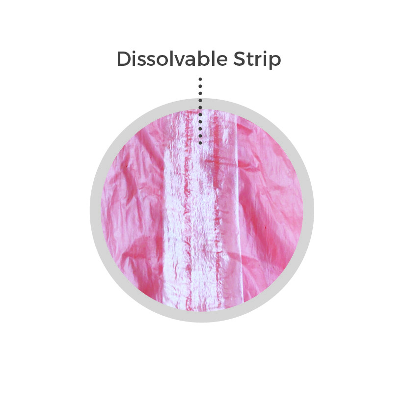 Red Laundry Bags with Soluble Dissolving Strip - Disposable Laundry ...
