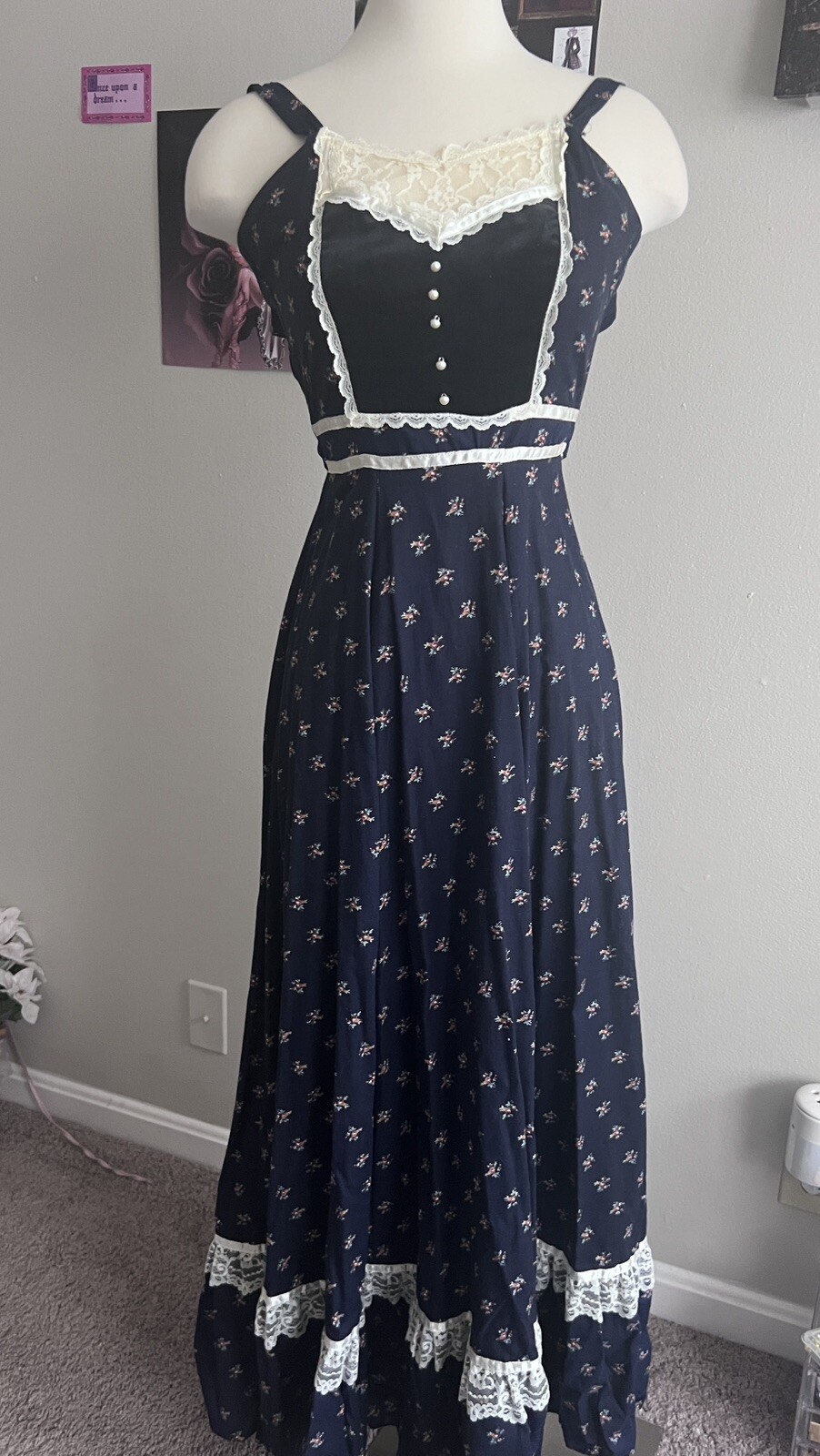 vintage gunne sax dress Blue Floral - Gem